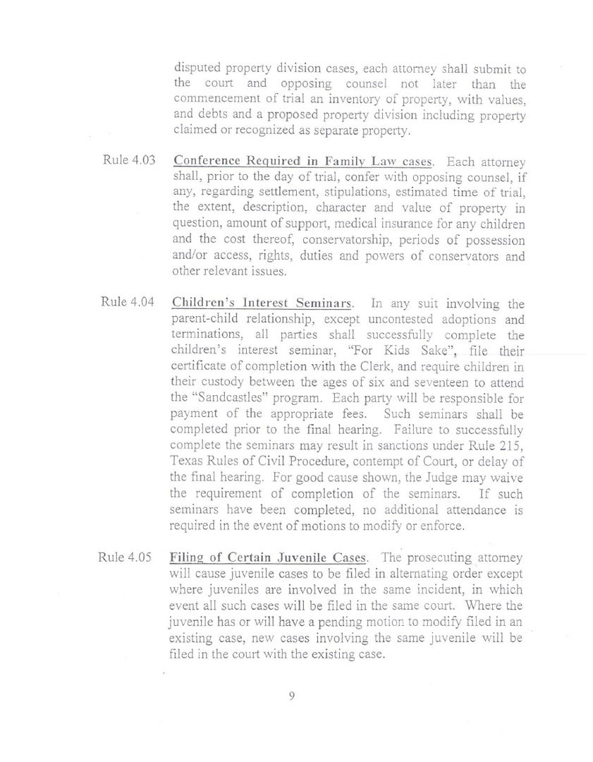 Local Rules – Welcome to the 242nd District Court Public Web Site!